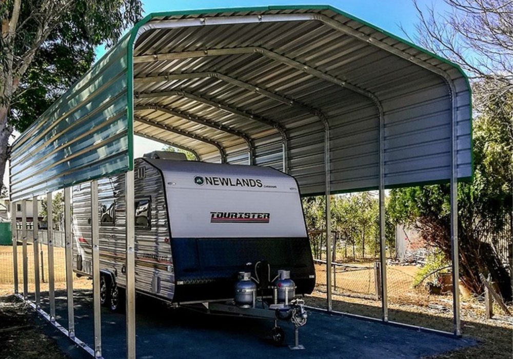 Home Caravan Shade Shed Large | 4670W x 9740L x 3800 Apex